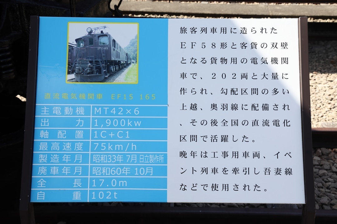 碓氷峠鉄道文化むら訪問記（17）EF15 165号機: 新・金失いの道ゆけば